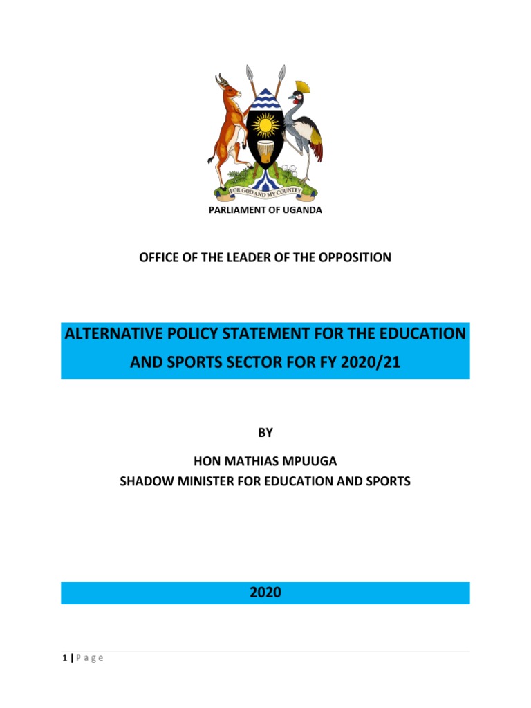 Alt-Ps-Education and Sports Sector For Fy 2020'21 | PDF | Teachers ...