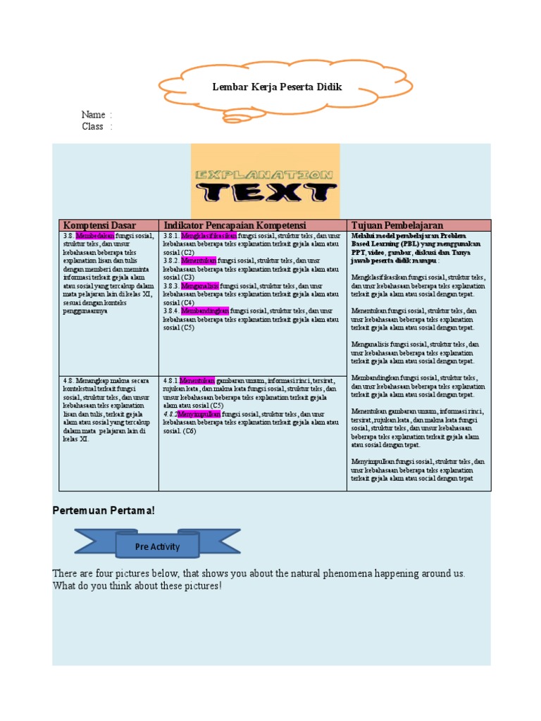 New LKPD Explanation Text | PDF