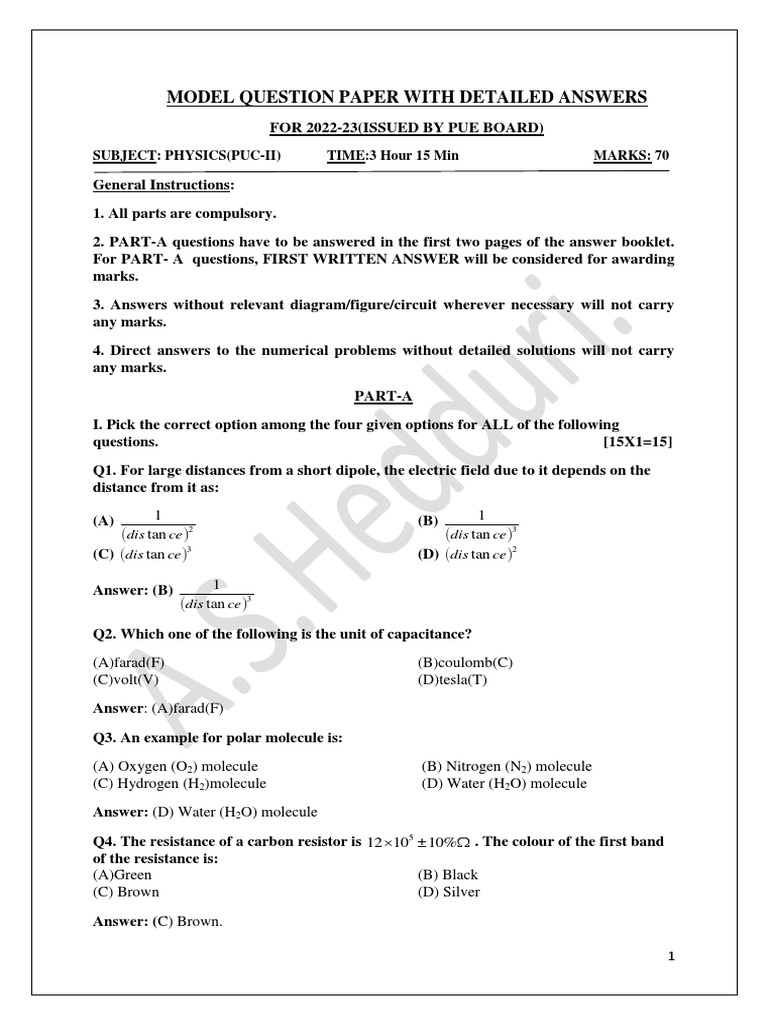 MODEL QP 2023 With Solutions | PDF | Photoelectric Effect | Rectifier MODEL QP 2023 With Solutions | PDF | Photoelectric Effect | Rectifier