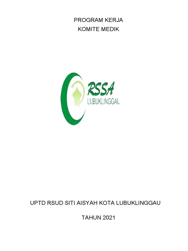 Program Kerja Komite Medik RSUD 2021 | PDF