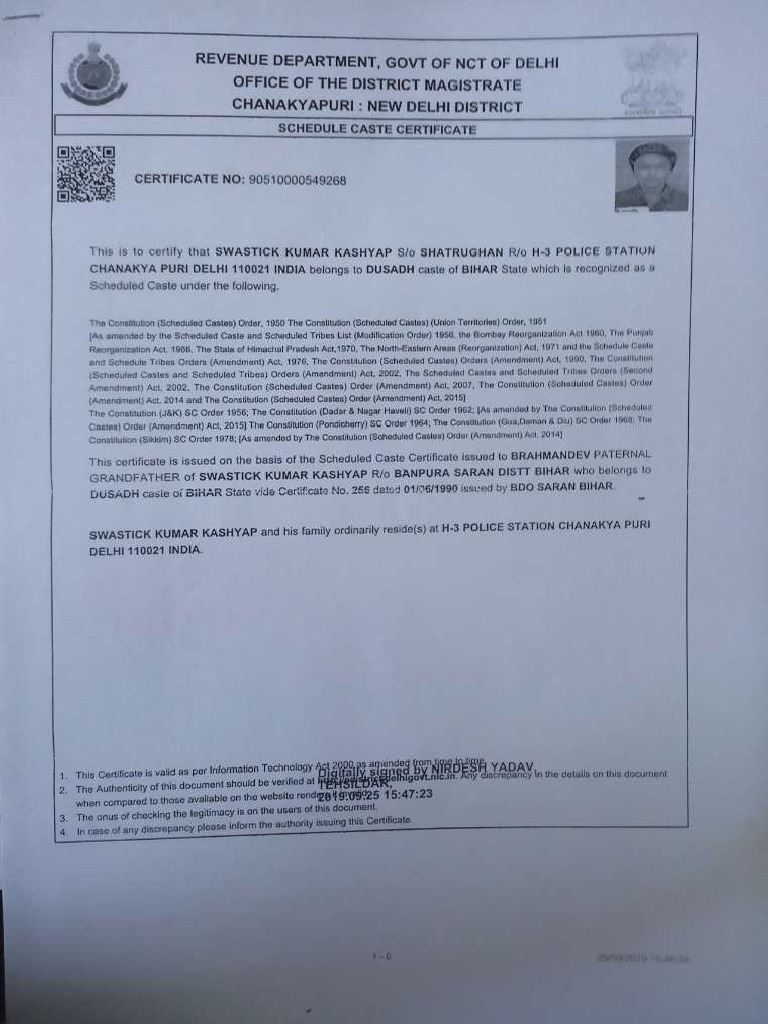 Caste Certificate - 11zon | PDF