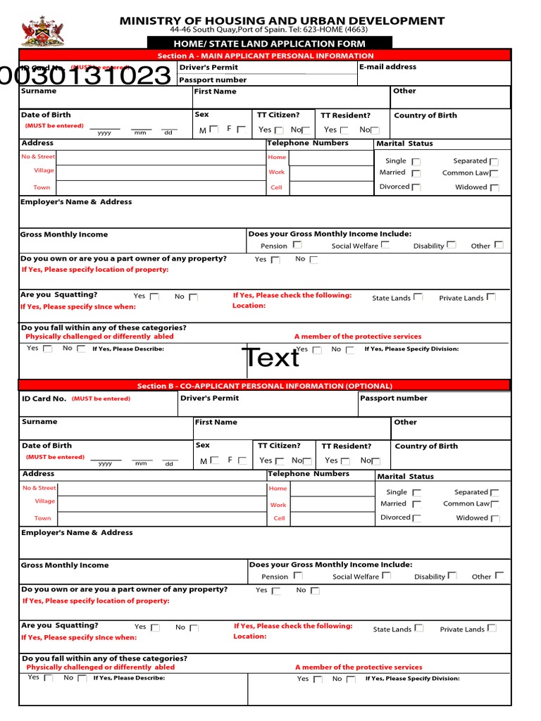 Housing Application Form Details | PDF | Disability | Identity Document