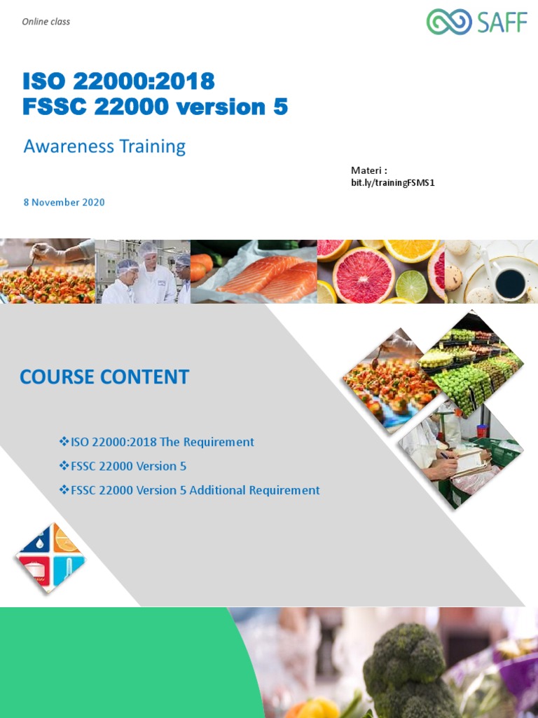 ISO 22000:2018 & FSSC 22000 Training | PDF | Food Preparation | Consumer Protection