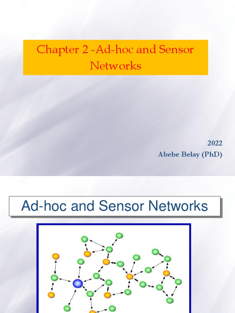Chapter 2 - Ad-Hoc and Sensor Networks | PDF | Wireless Ad Hoc Network | Routing