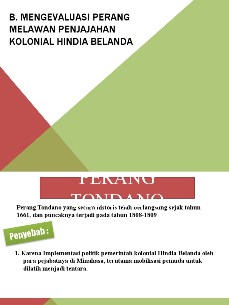 MATERI SEJARAH Perang Tondano Pattimura | PDF
