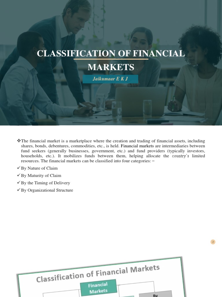 Classification of Financial Markets | PDF | Financial Markets | Investor