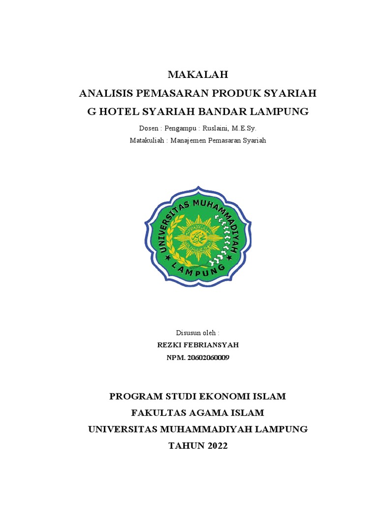Analisis Pemasaran Produk Syariah | PDF