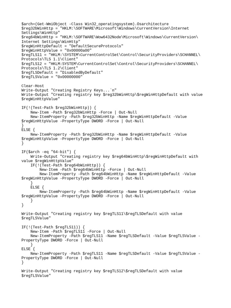 Configure Windows Registry for TLS | PDF | Teaching Methods & Materials ...