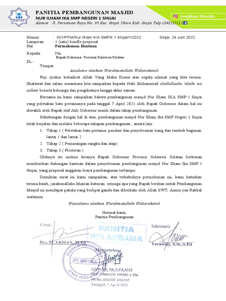 Surat Untuk Gubernur | PDF