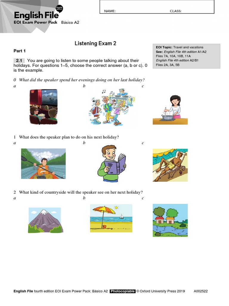 A2 Listening 2 | PDF