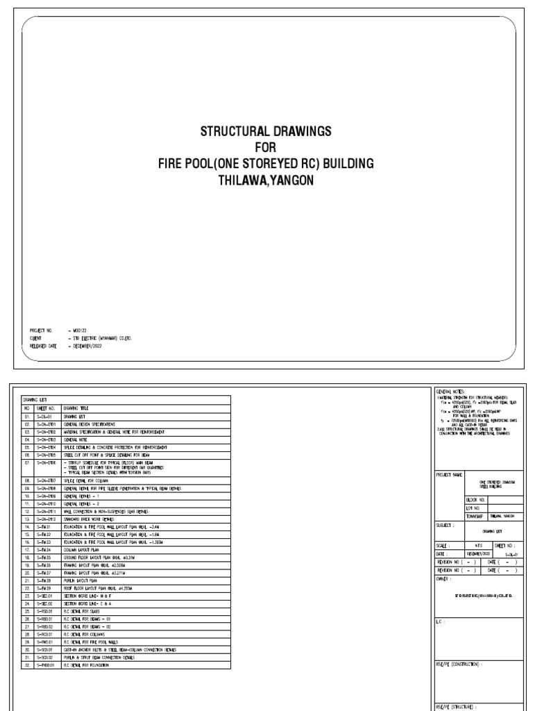 Fire Pool Building - Structure | PDF