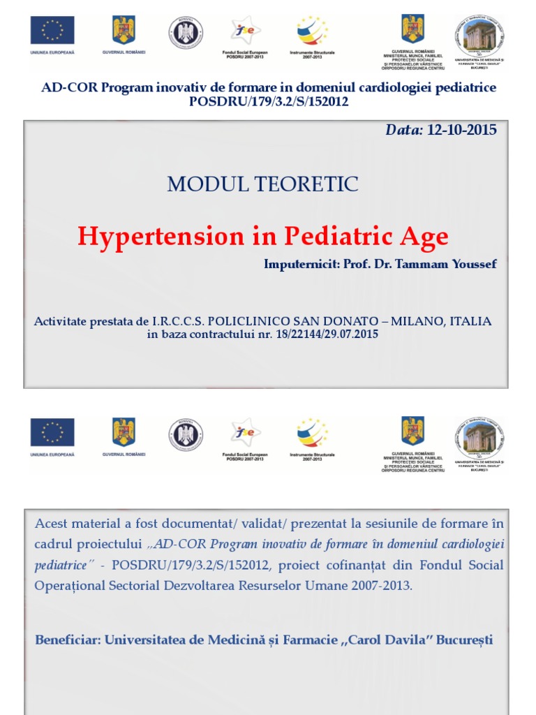 Hypertension in The Pediatric Age | PDF | Hypertension | Blood Pressure