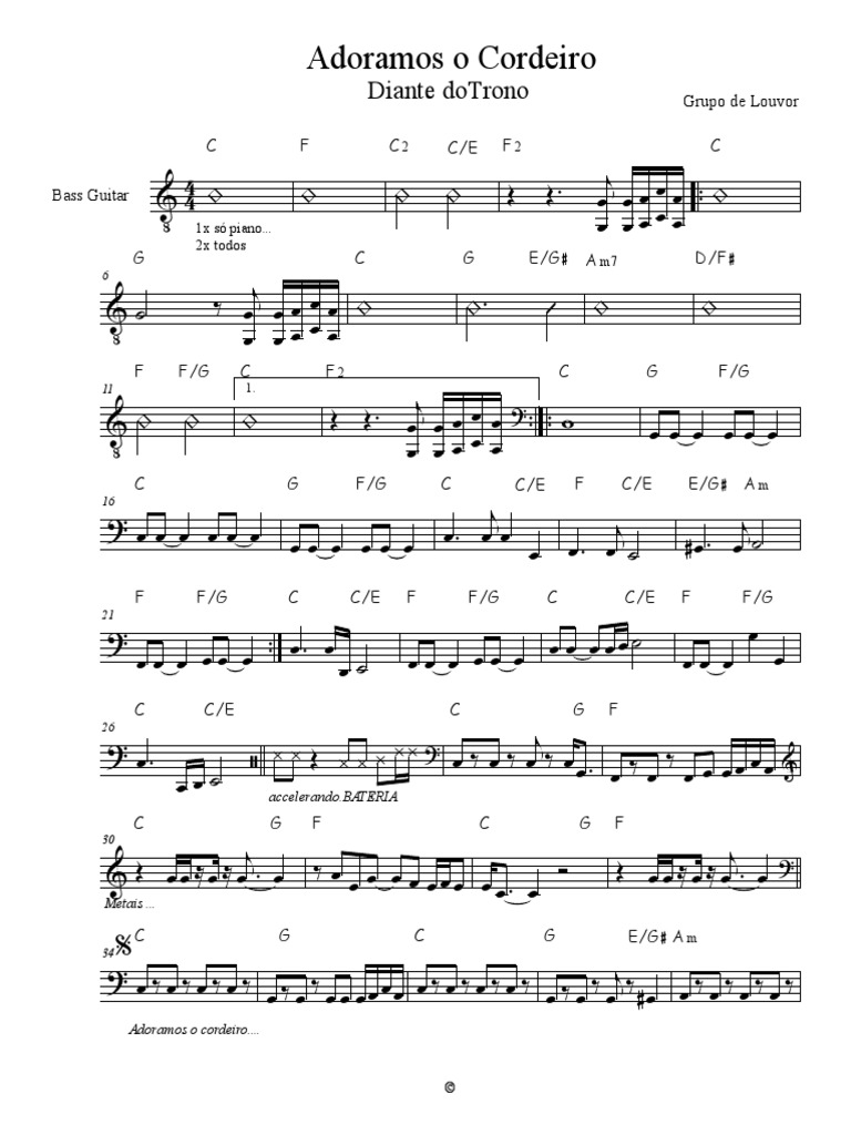 Diante Do Trono Adoramos o Cordeiro | PDF