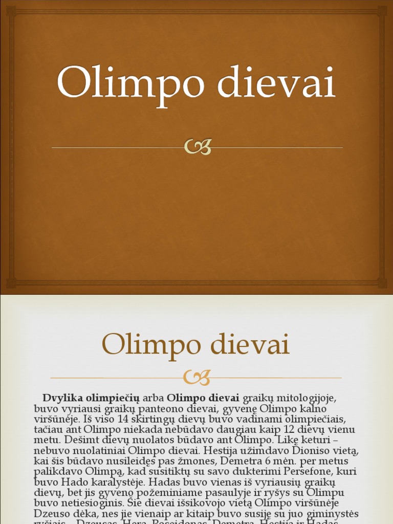 Olimpo Dievai | PDF