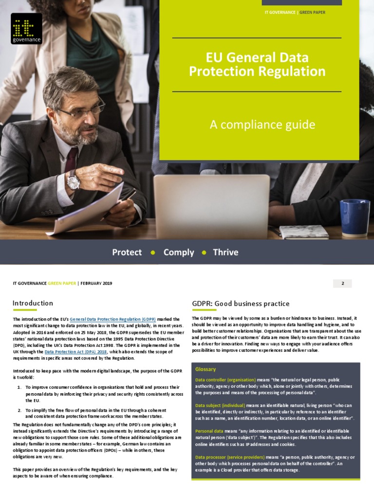 EU GDPR Compliance Guide Feb 19 | PDF | Regulatory Compliance ...