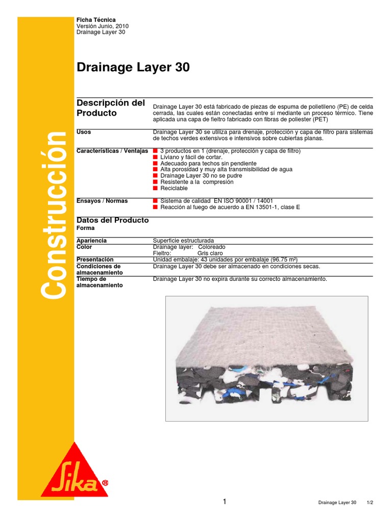 Drainage Layer 30 - S-P1 | PDF