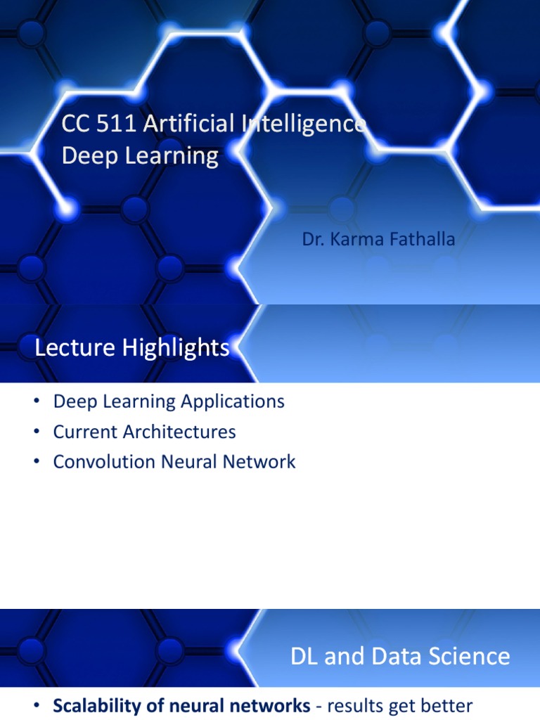 CC511 Week 7 - Deep - Learning | PDF | Deep Learning | Artificial ...