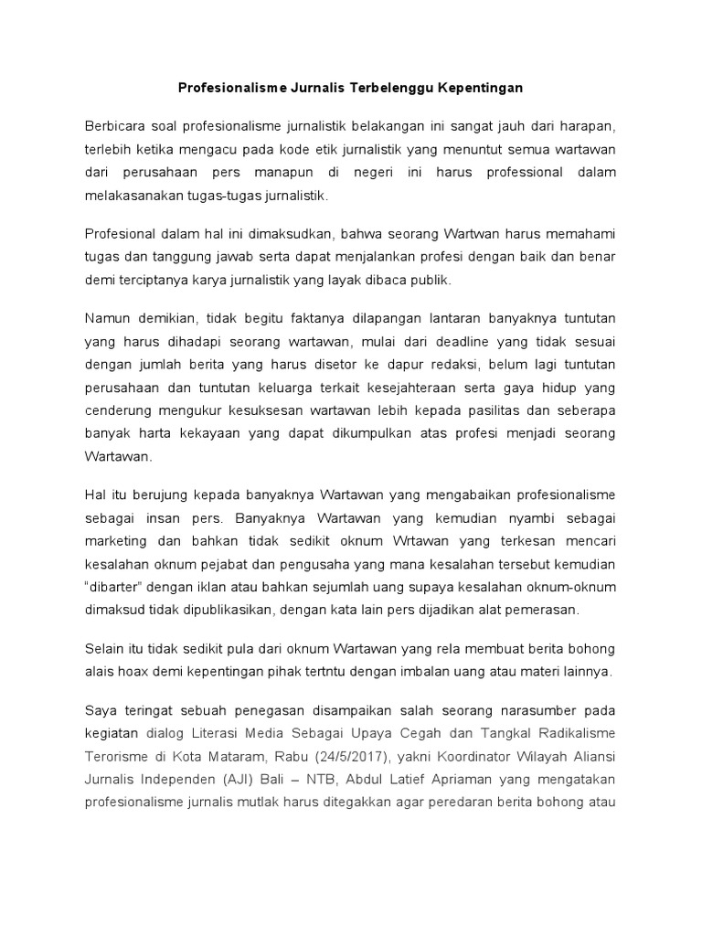 Essay UKW Kamaruzzaman | PDF | Hukum