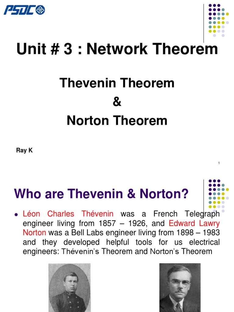 BET Lecture Unit 3 - Thevenin & Norton's Theorem | PDF | Electrical Network | Computer Engineering