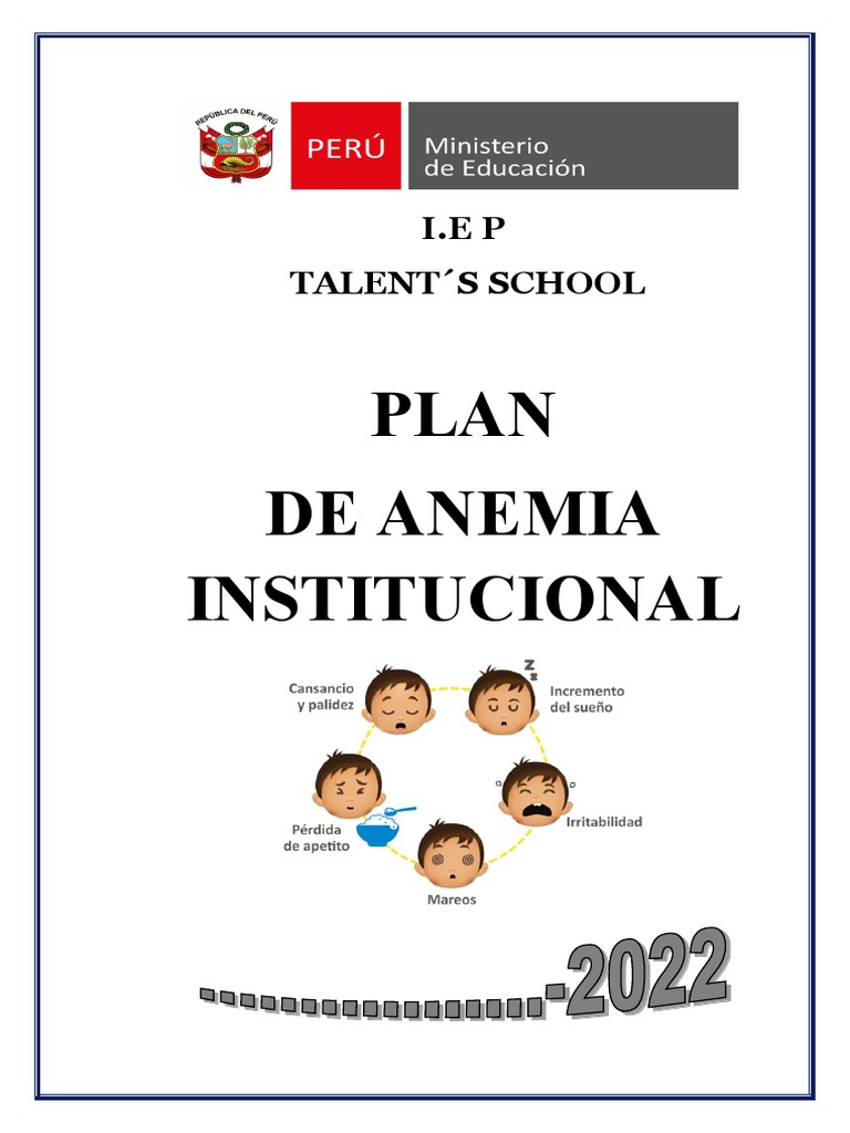 Plan-Anemia-Institucional Talent S School | PDF | Método de enseñanza ...