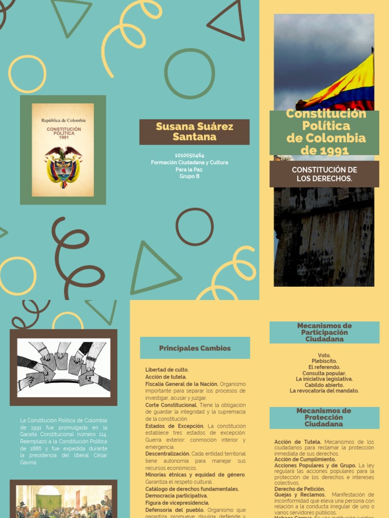 Constitución Política De Colombia De 1991 Pdf Constitución