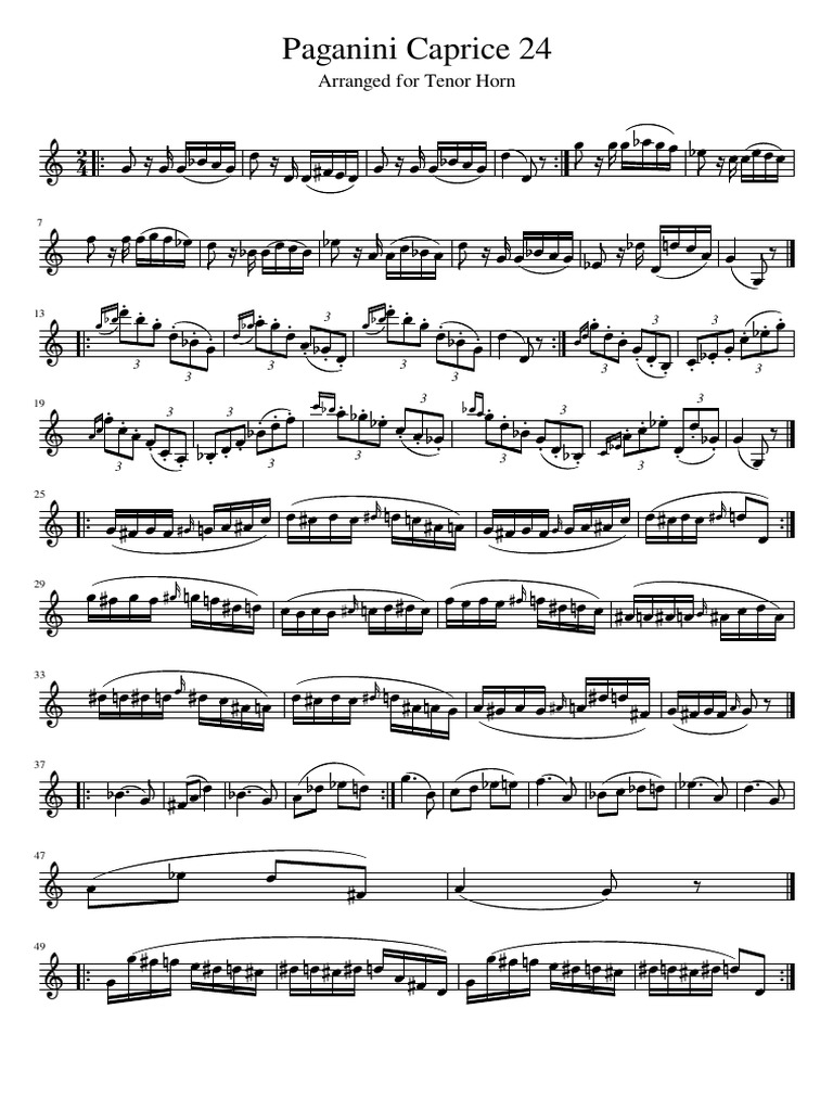 Paganini Caprice 24 | PDF