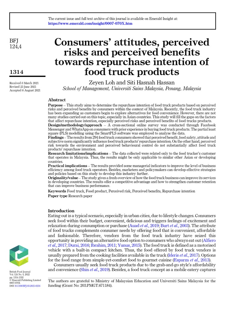 Consumers' Attitudes, Perceived Risks and Perceived Benefits Towards ...