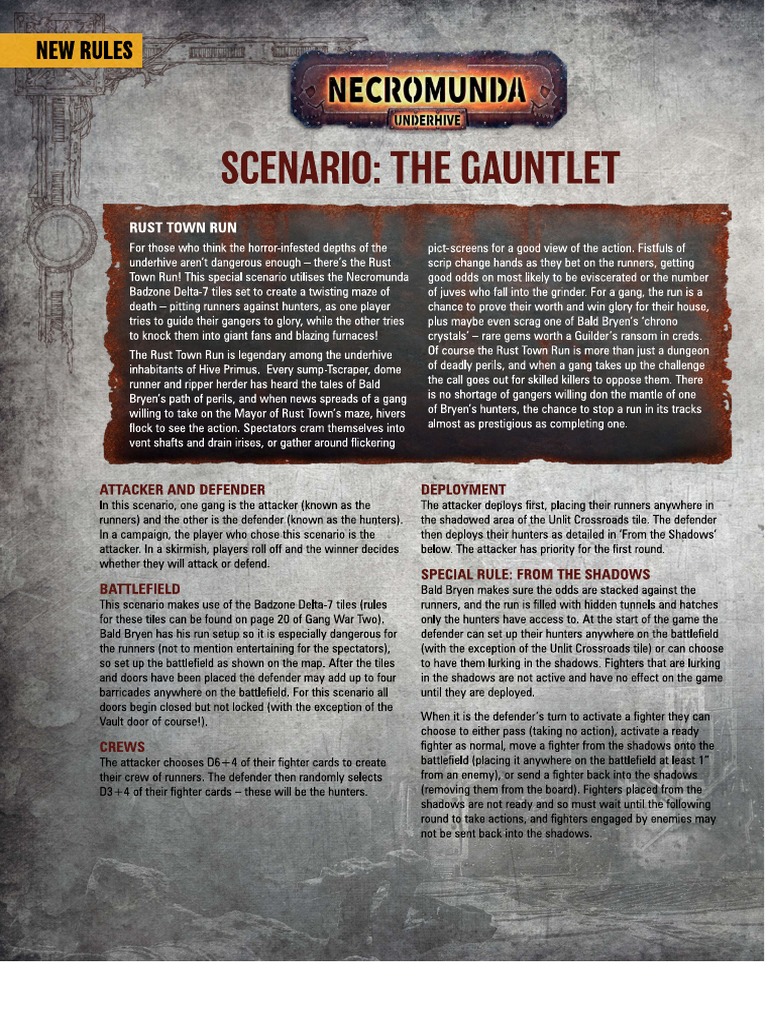 Scenario - WD - The Gauntlet | PDF