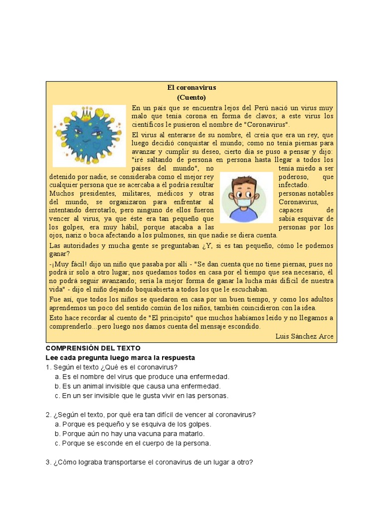 El Coronavirus Lectura | PDF