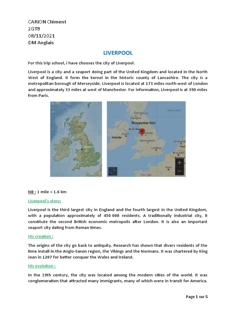 DM Anglais Version Anglais | PDF | Liverpool F.C. | Premier League Clubs