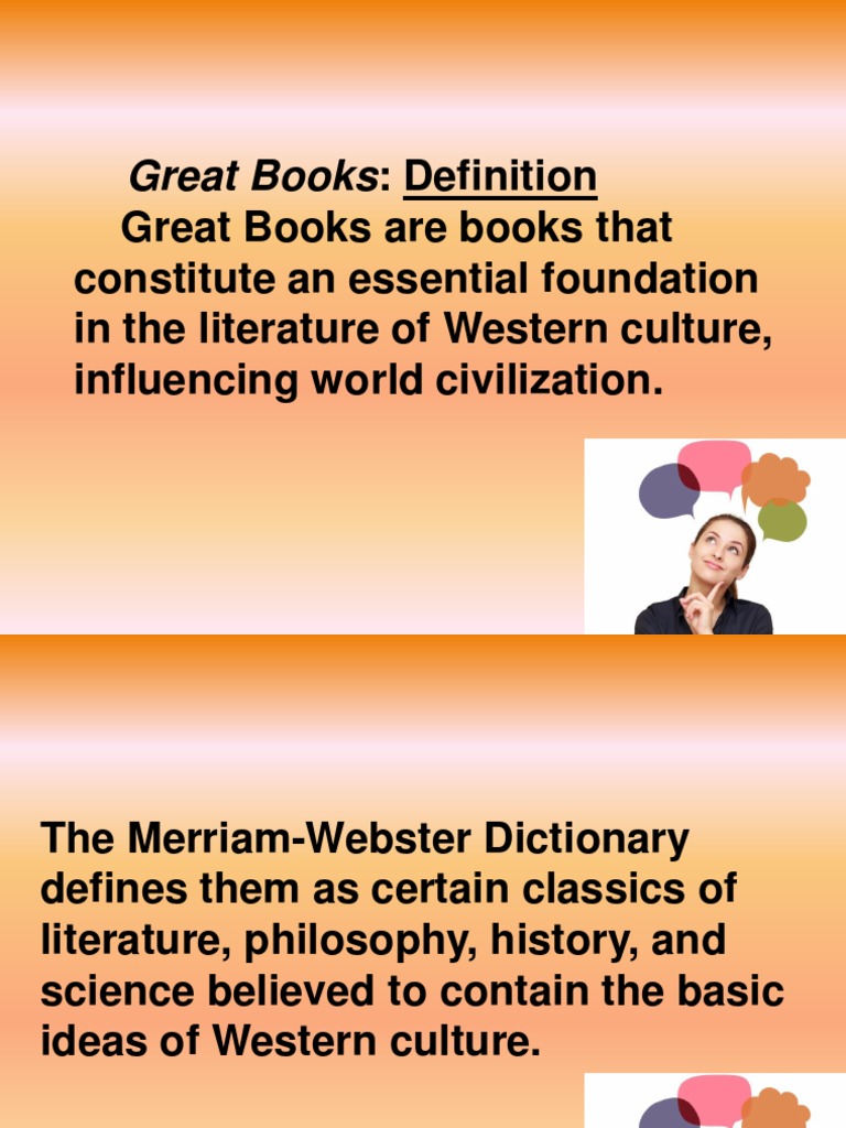 Definition of and Criteria For Great Books | PDF