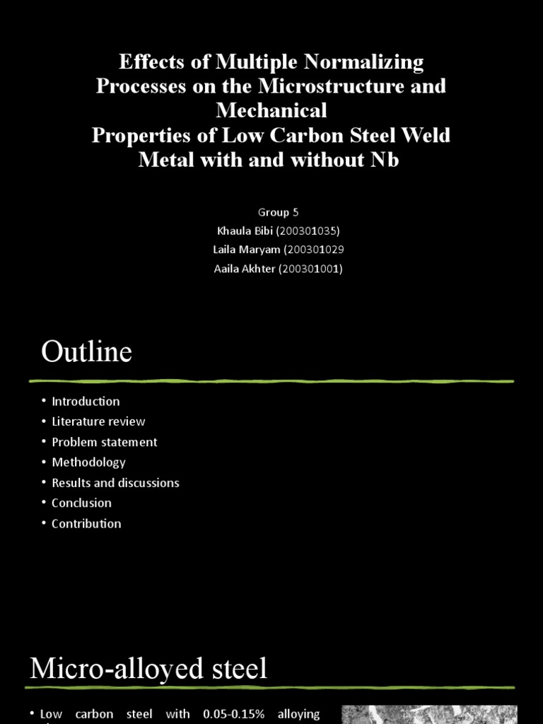 Effects of Multiple Normalizing Processes on the Microstructure and Mechanical Properties of Low ...