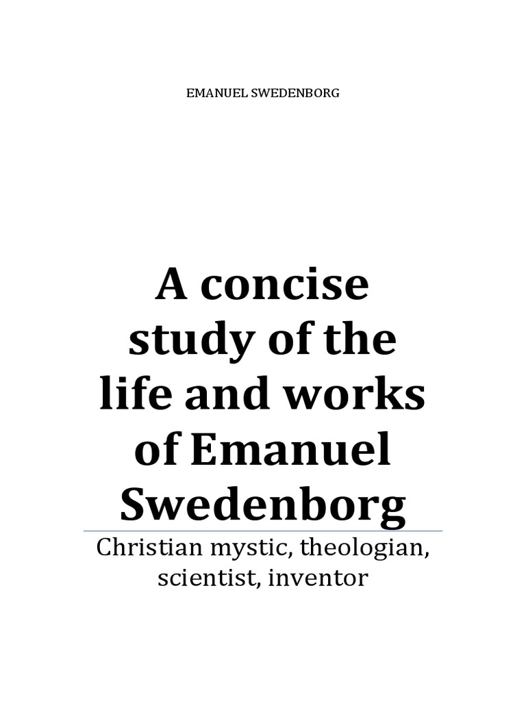 Emanuel Swedenborg | PDF | Emanuel Swedenborg | Religious Belief And ...