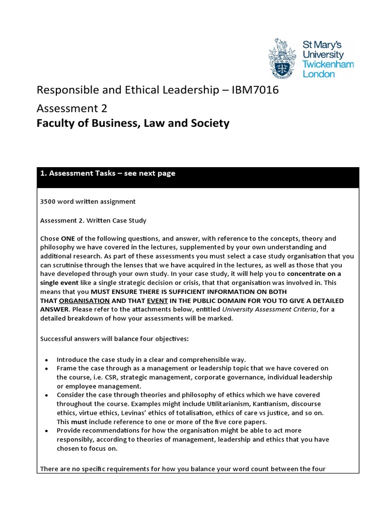 2022 Assessment 2 brief template IBM7016 (1) | PDF | Corporate Social ...