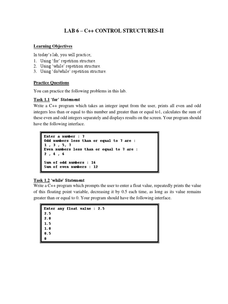 LAB 6-In Lab Tasks | PDF