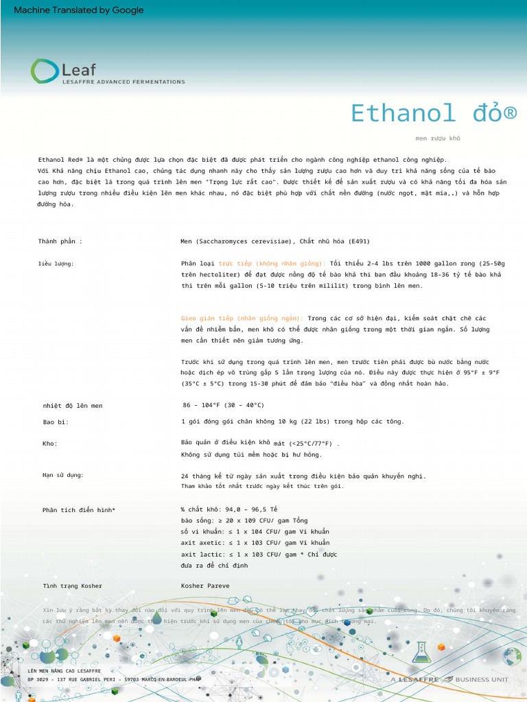 Ethanol Red LEAF - V2 | PDF