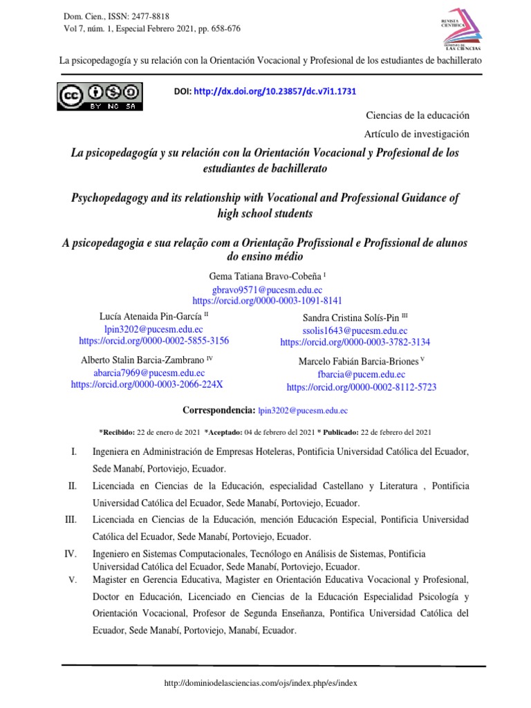 Ciencias de La Educación Artículo de Investigación | PDF | Conceptos ...