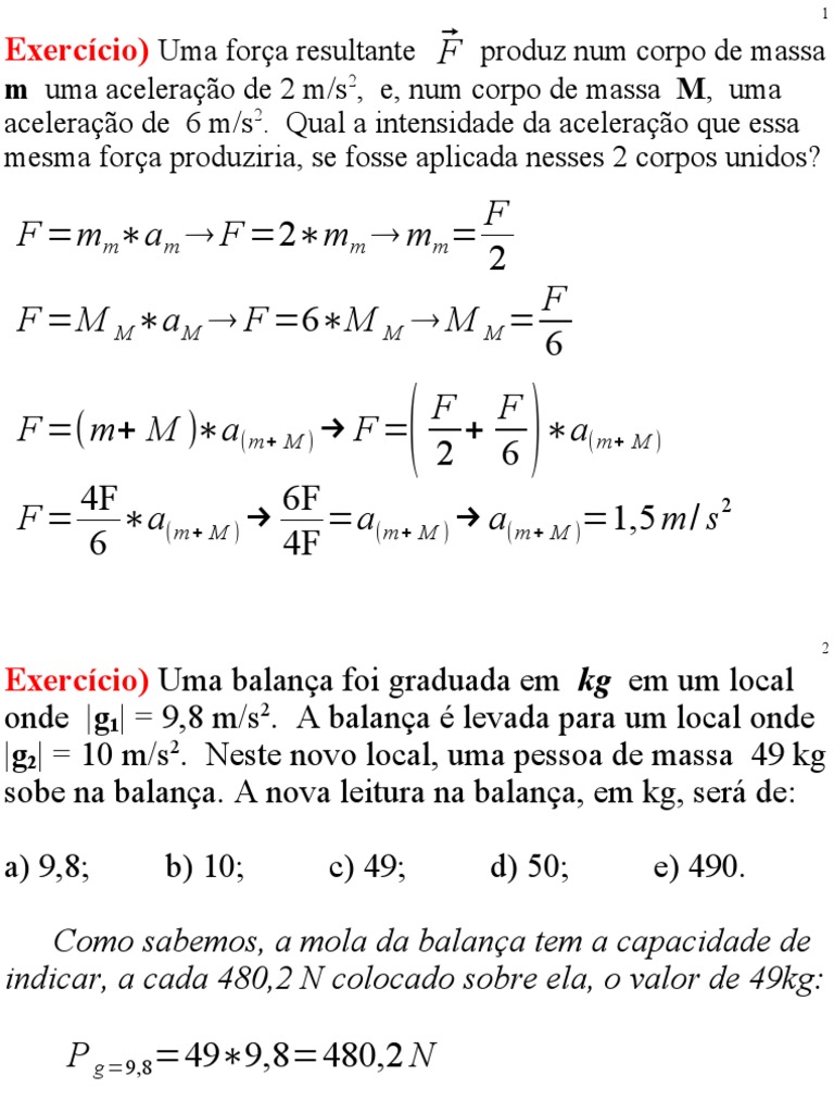 Exercicios Resolvidos - Capitulo 5 e 6 | PDF | Atrito | Massa