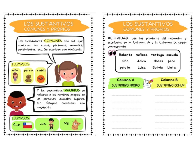 ML. Sustantivo Propio y Común | PDF