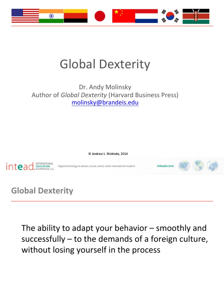 Fdocuments - in - Global Dexterity DR Andy Molinsky | PDF | Psychological Concepts | Psychology