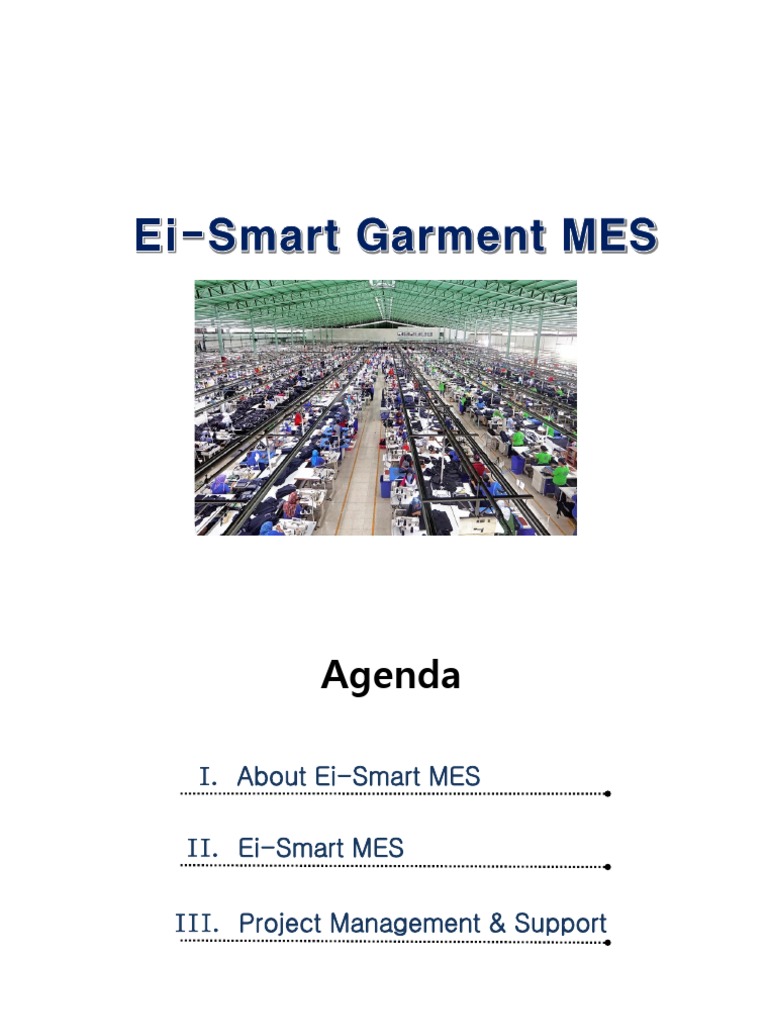 Ei-Smart MES for Apparel Efficiency | PDF | Barcode | Internet Of Things