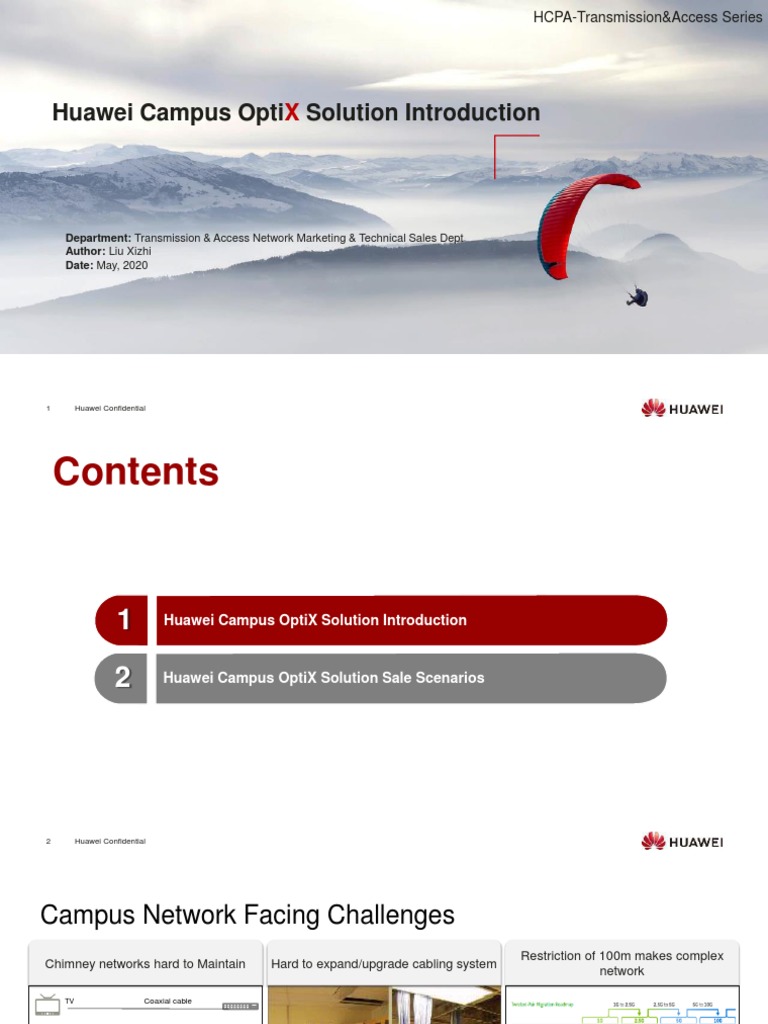 08 Huawei Campus OptiX Solution Introduction - EN v1.1 | PDF | Wi Fi | Communication