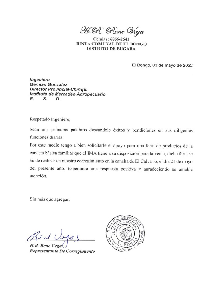 Nota JC El Bongo HR Rene Vega | PDF