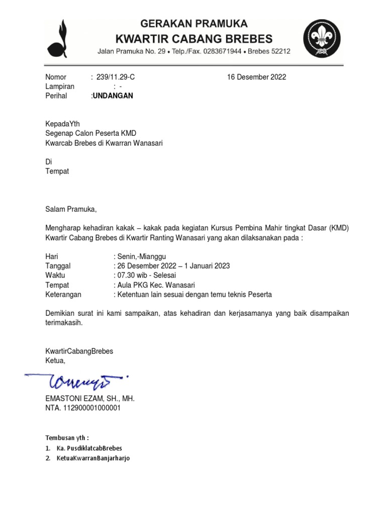 Undangan Peserta KMD wANASARI | PDF | Griya & Taman