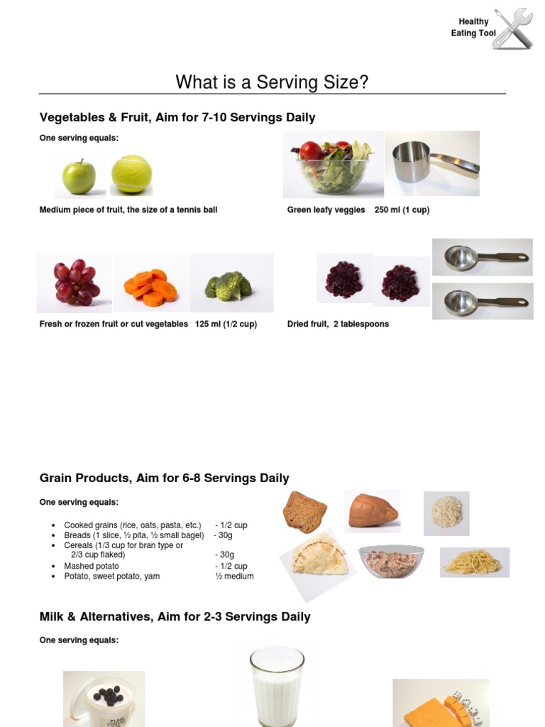 What is a Serving Size | PDF | Fruit | Vegetables