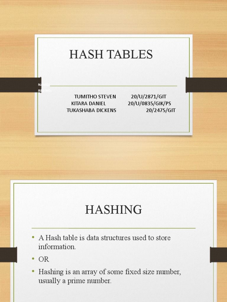 Group 15 Hash Tables | PDF | Computer Data | Theoretical Computer Science