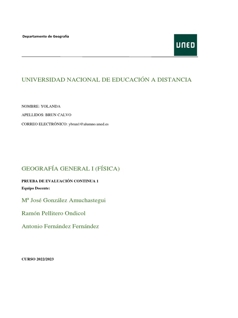 Pec1 - 22 - 23 - Geofísica Final | PDF | Herida | Clima