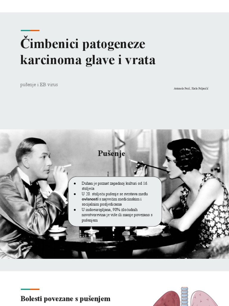 Čimbenici Patogeneze Karcinoma Glave I Vrata - Pušenje I EBV | PDF