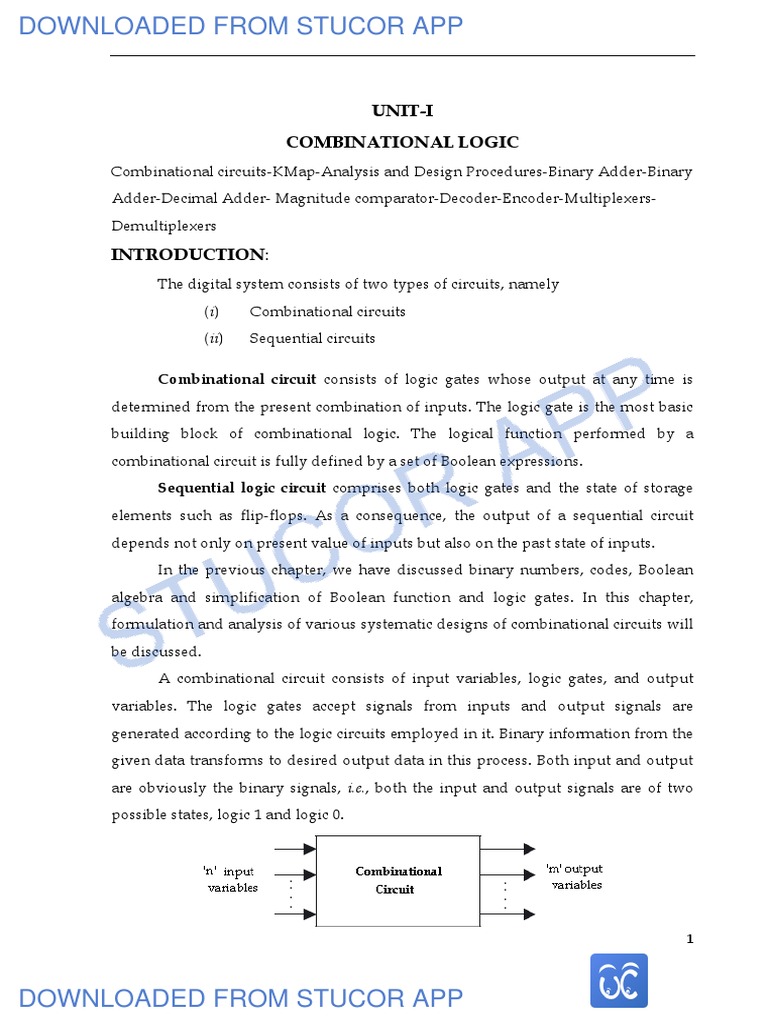 Stucor CS3351-GK | PDF | Logic Gate | Mathematical Logic
