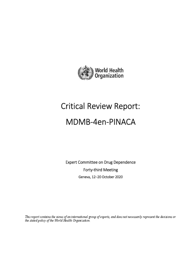 MDMB 4en Pinaca Review 2020 | PDF | Substance Abuse | Pharmacology